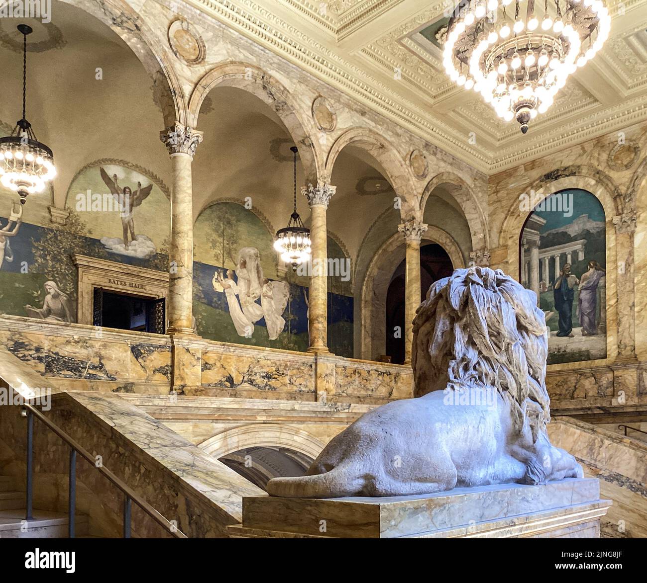 Grand Staircase of The Boston Public Library, Boston, Massachusetts ...