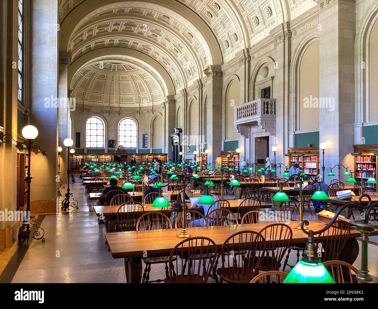 The Boston Public Library, Bates Hall, Boston, Massachusetts Stock ...