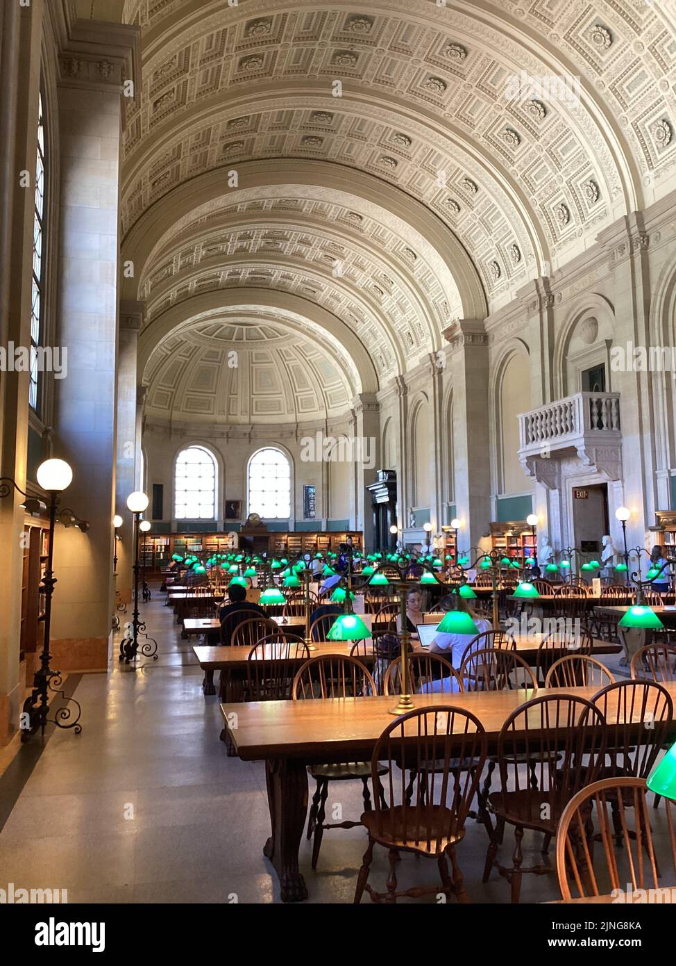 The Boston Public Library, Bates Hall, Boston, Massachusetts Stock ...