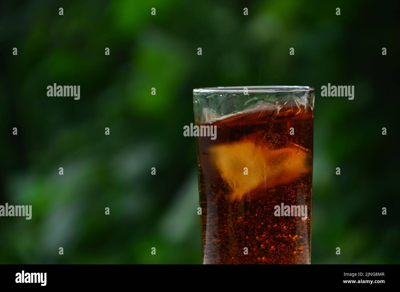 Fizz sparkling Cola water Refreshing bubbly Soda Pop with Ice Cubes ...