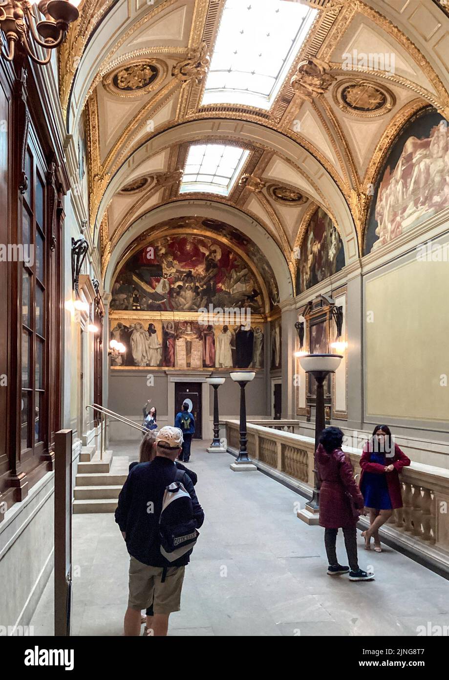The Boston Public Library and the Sargent Gallery of Boston Public ...