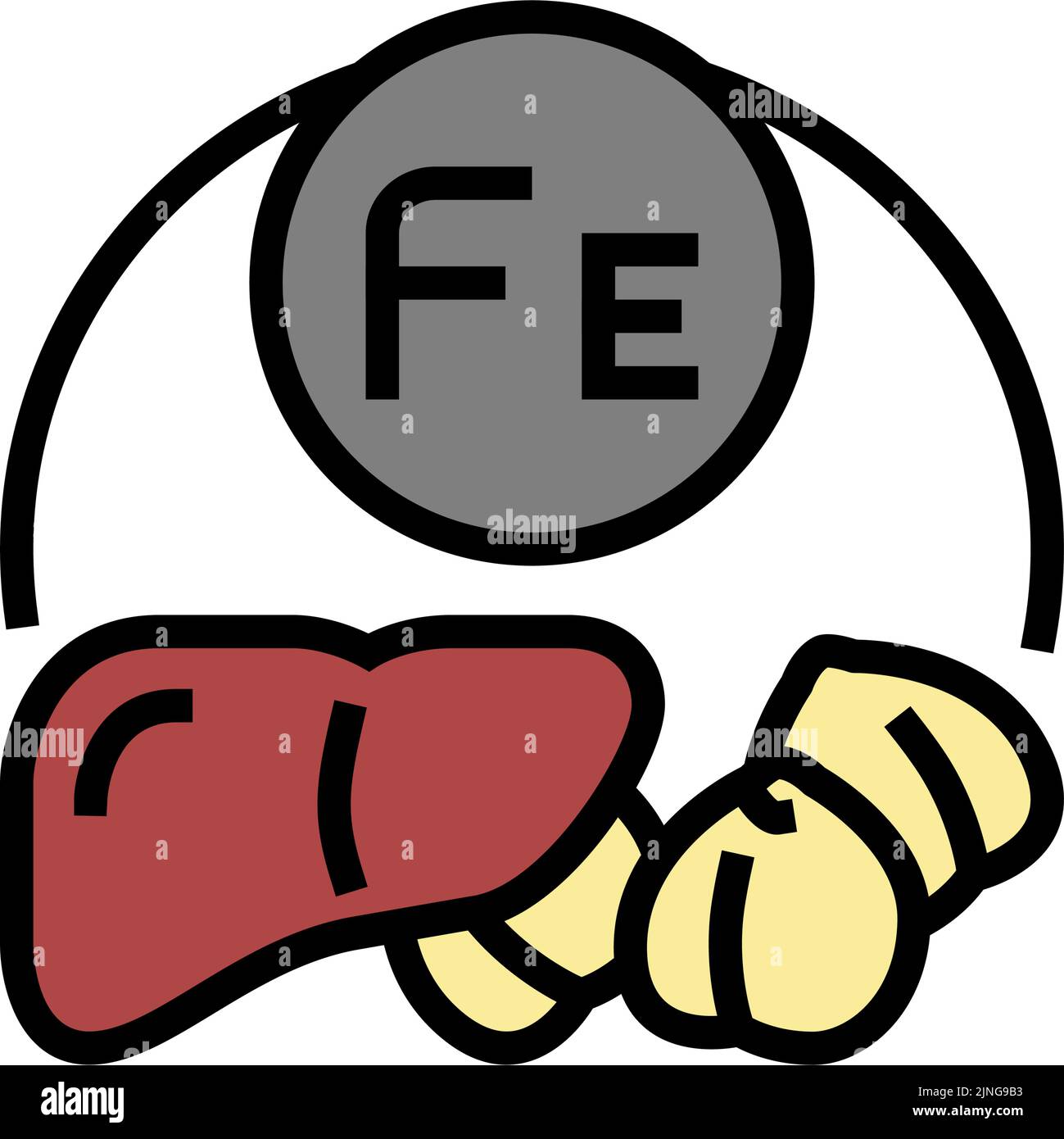fe vitamin color icon vector illustration Stock Vector Image & Art - Alamy