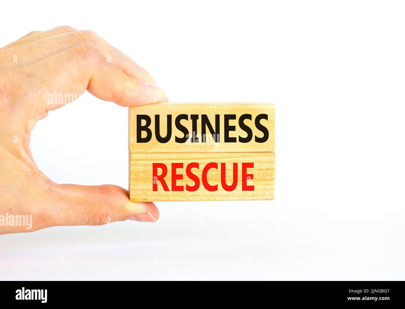 Business rescue symbol. Concept words Business rescue on wooden blocks ...