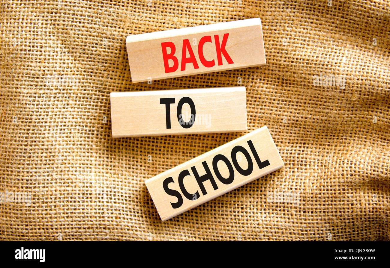 Back to school and support symbol. Concept words Back to school on ...