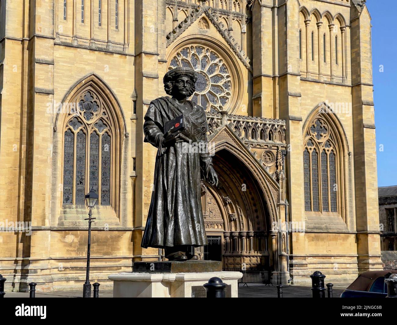 The Statue of Ram Mohan Roy in front of Bristol Cathedral in Bristol ...