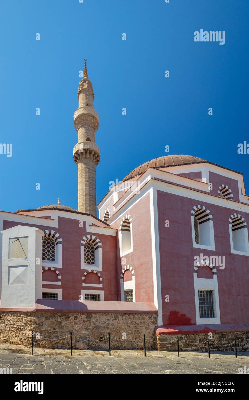 Suleymaniye Mosque in historic centre of the Rhodes town, Greece ...