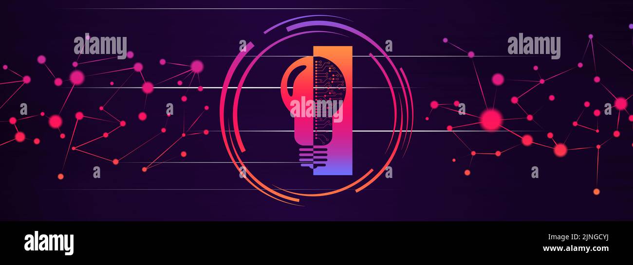 Illustration of a digital disruption concept Stock Photo - Alamy