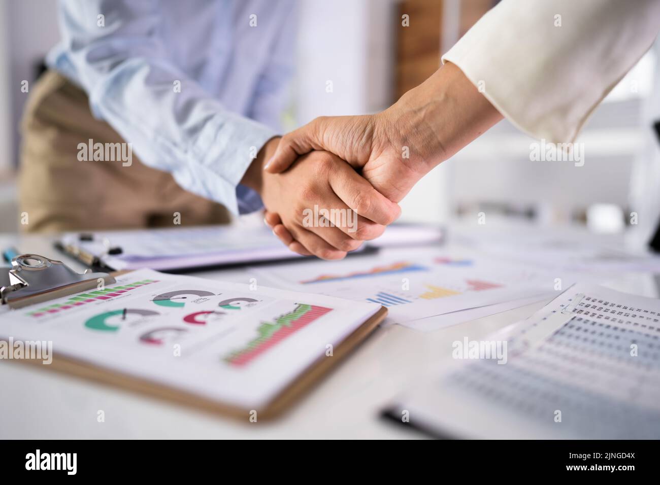 Business Meeting Handshake. Strategy Analysis Discussion In Office ...