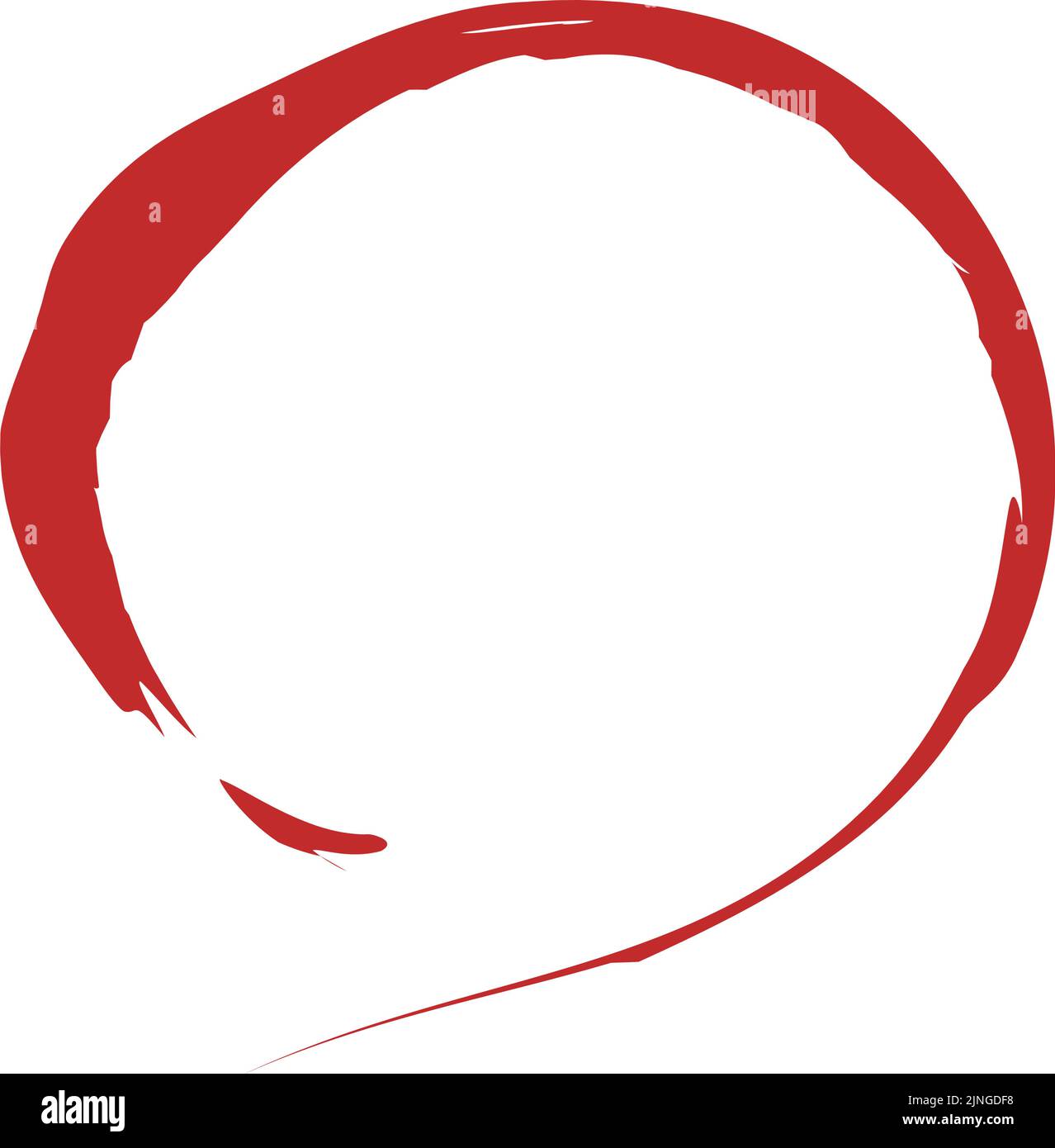 Brush material: vector illustration of round mark Japanese new year ...