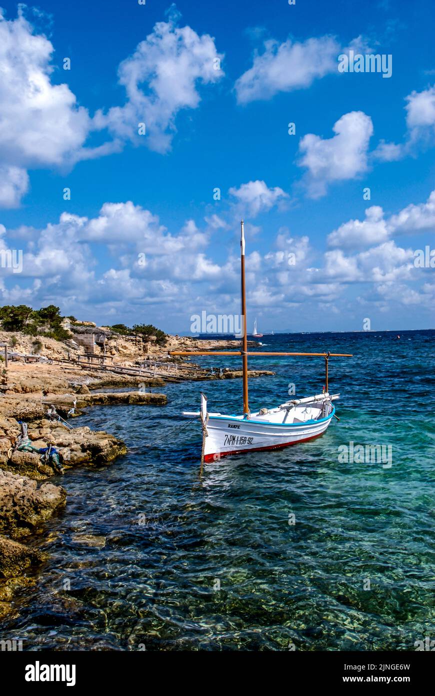 Fishing boats in Formentera, Spain Stock Photo - Alamy