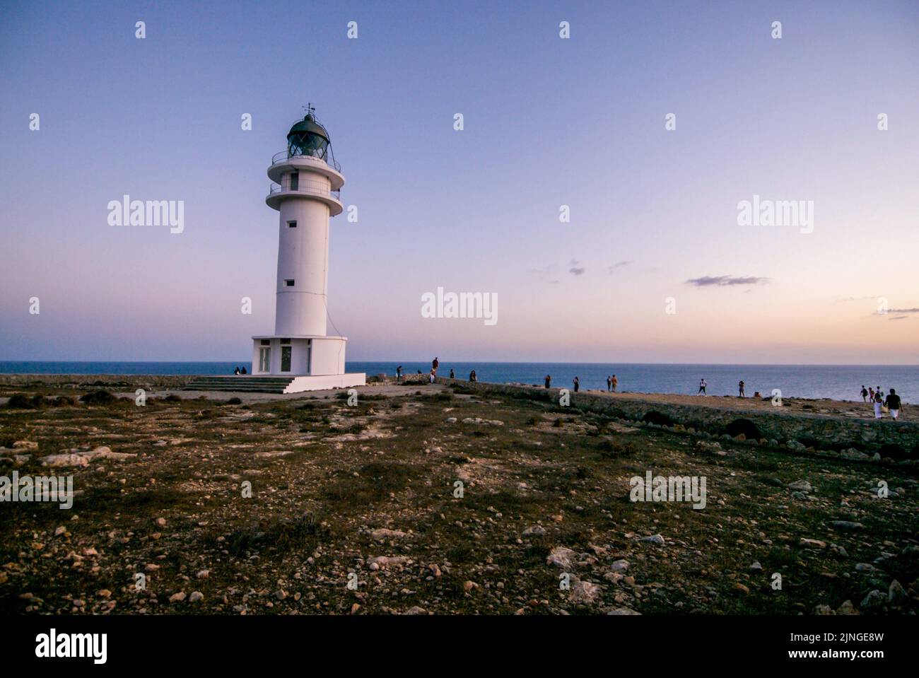Popular lighthouse in Es Cap de Barbaria, the southest area in ...