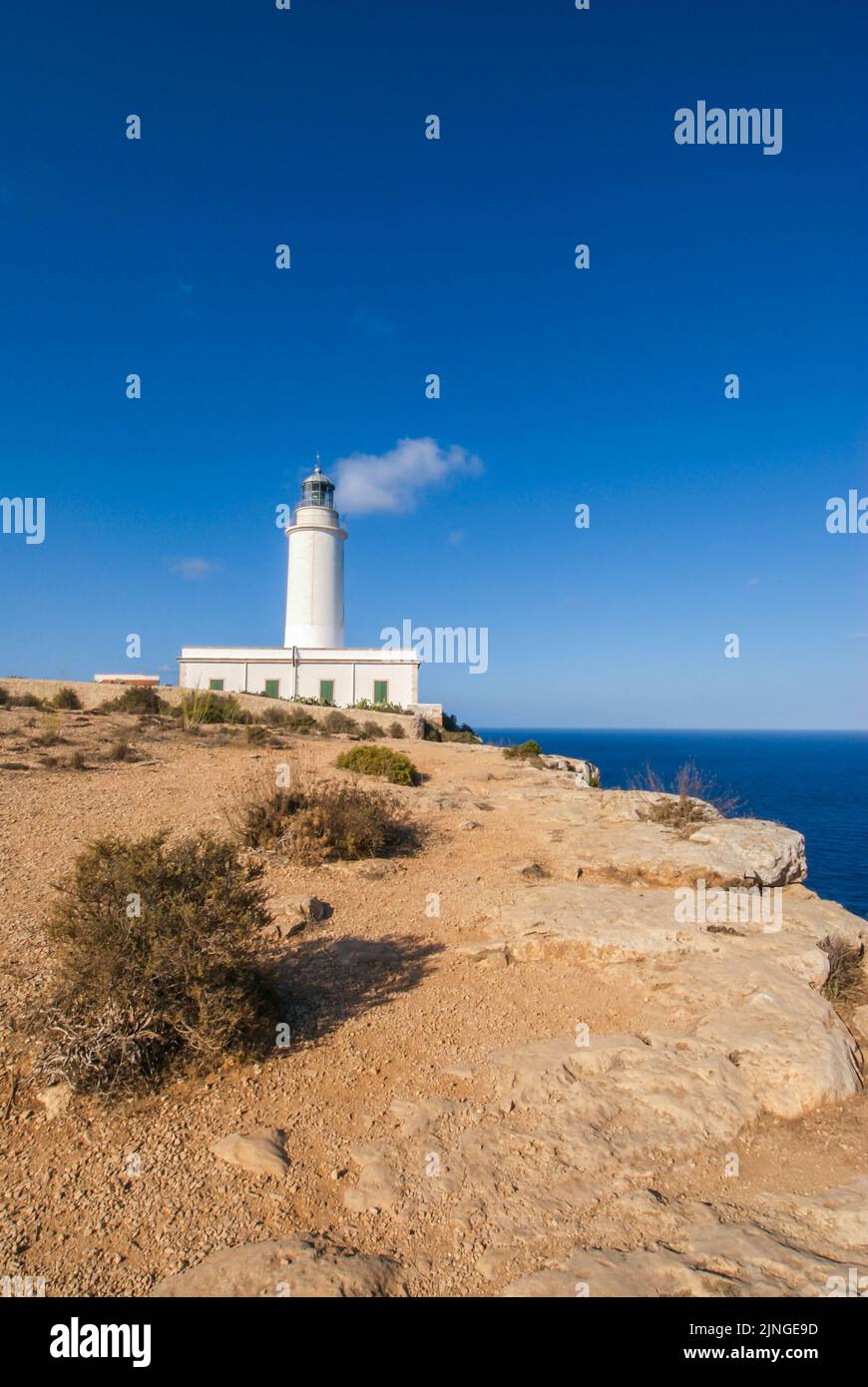 La Mola lighthouse in Formentera, Spain Stock Photo - Alamy