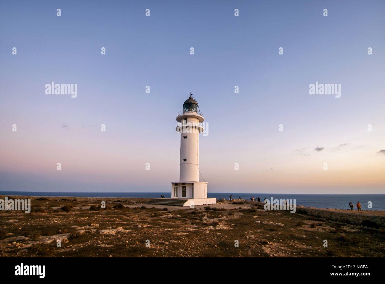 Popular lighthouse in Es Cap de Barbaria, the southest area in ...