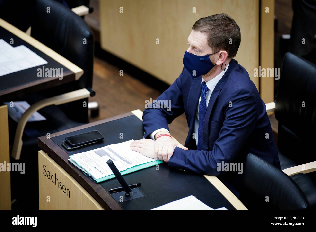 Berlin, Deutschland. 11th Feb, 2022. Michael Kretschmer (CDU), Prime ...
