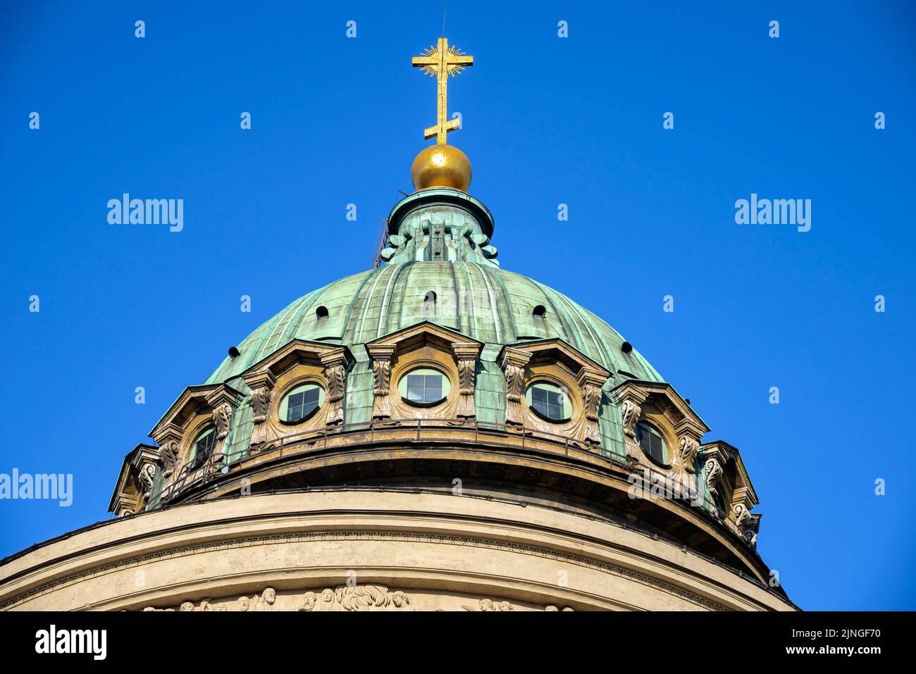 The dome of the ancient Kazan Cathedral against the blue sky. Saint Petersbur Stock Photo - Alamy