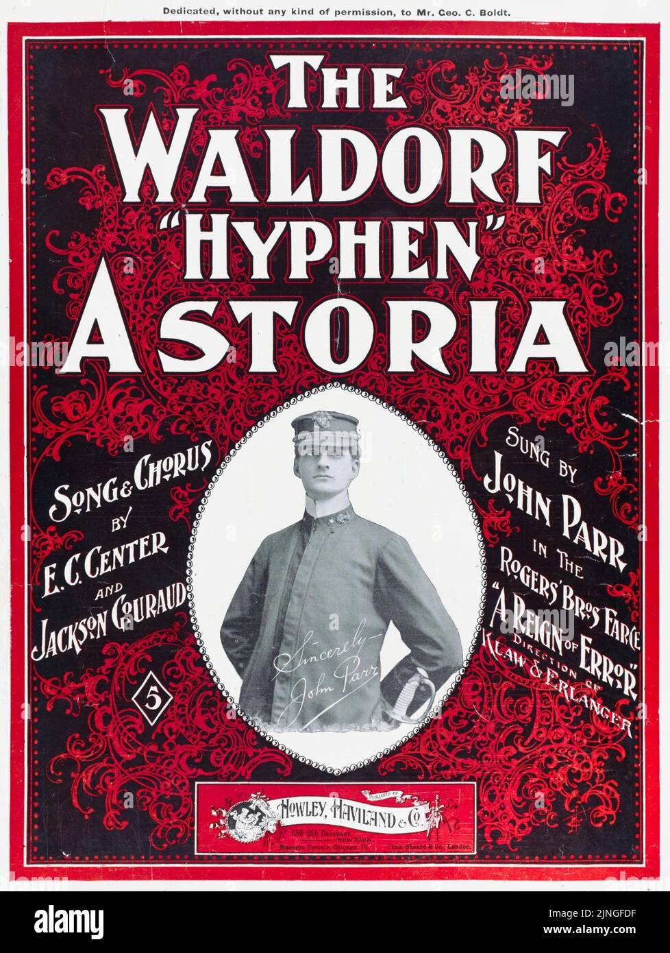 The Waldorf ‘Hyphen’ Astoria (1899) Song and Chorus by E. C. Center and ...