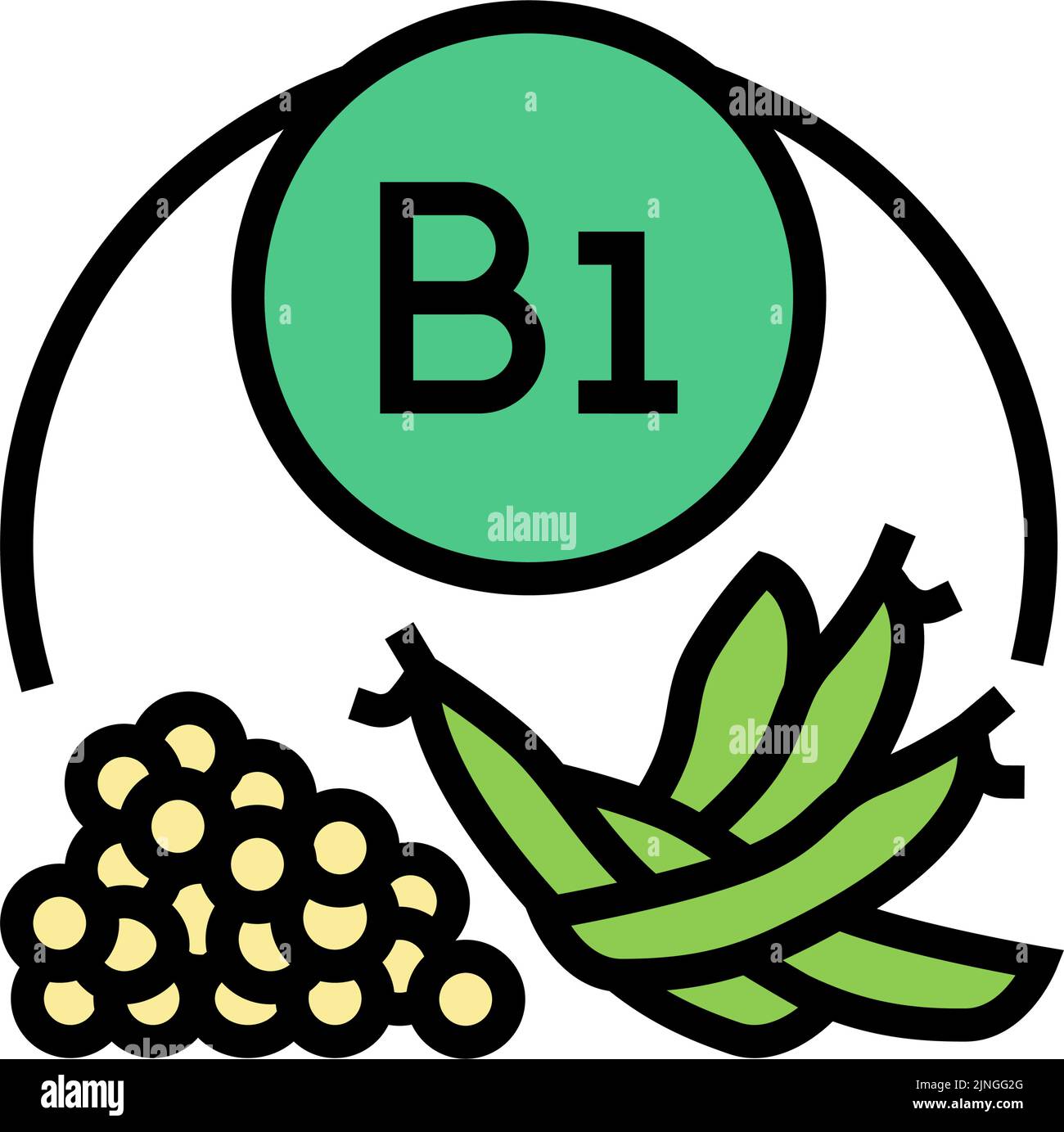 b1 vitamin color icon vector illustration Stock Vector Image & Art - Alamy