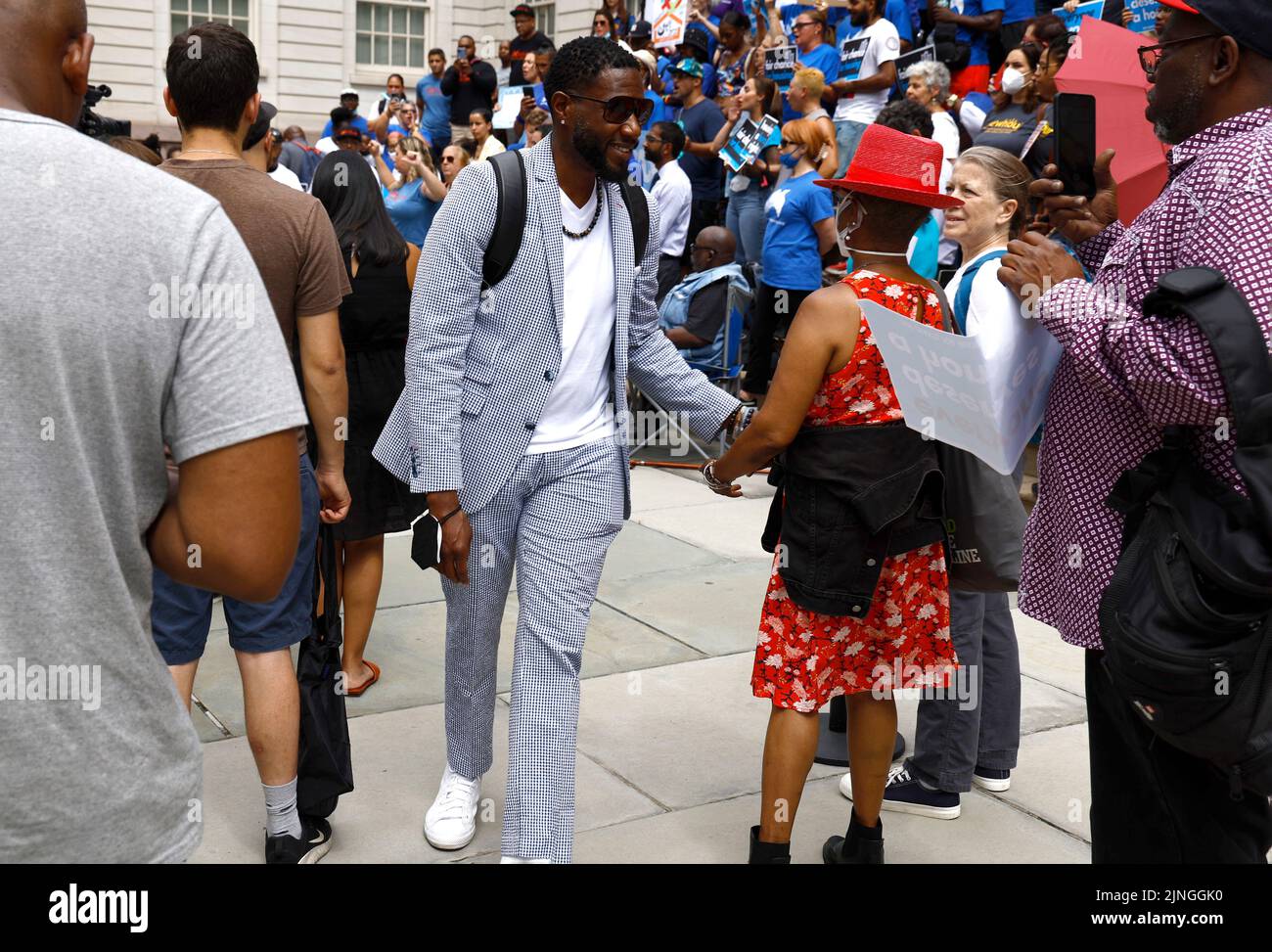 Public advocate and activist, Jumaane Williams attends a rally for ...