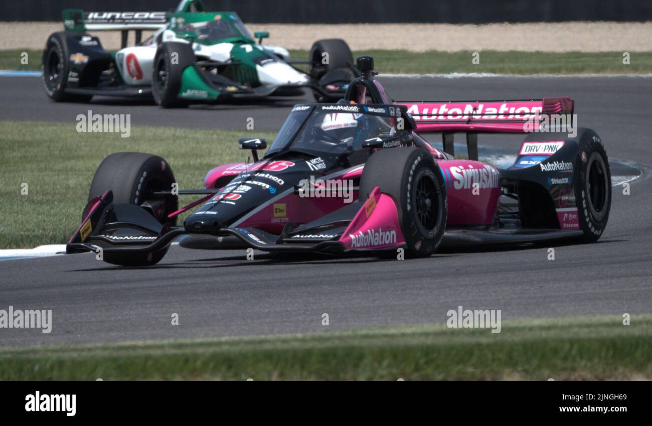 A view of racing cars on the road during Qualifying for the ...