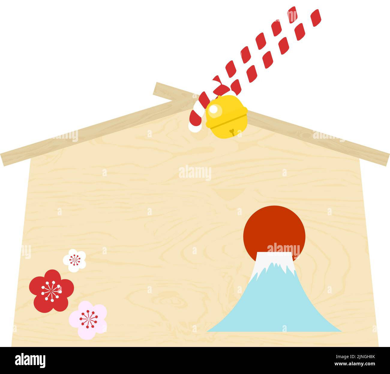 Ema: Vector illustration of Ema of Mount Fuji with space for writing ...