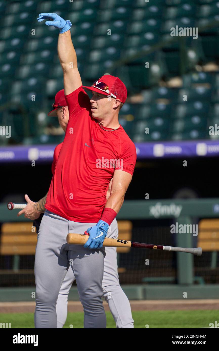 August 10 2022: Saint Louis outfielder Corey Dickerson (25) before the ...