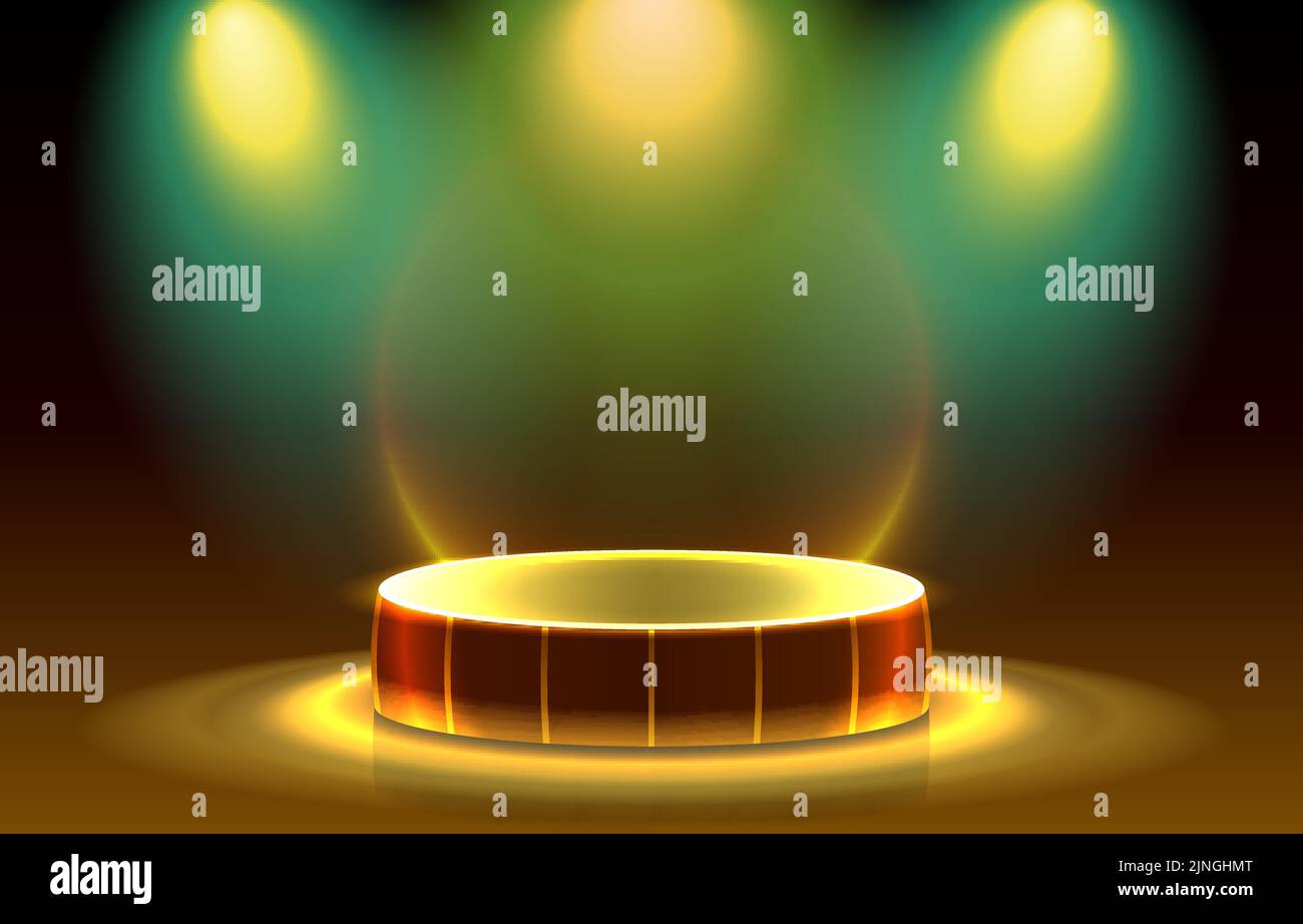 Stage podium with lighting, Stage Podium Scene with for Award, Decor ...