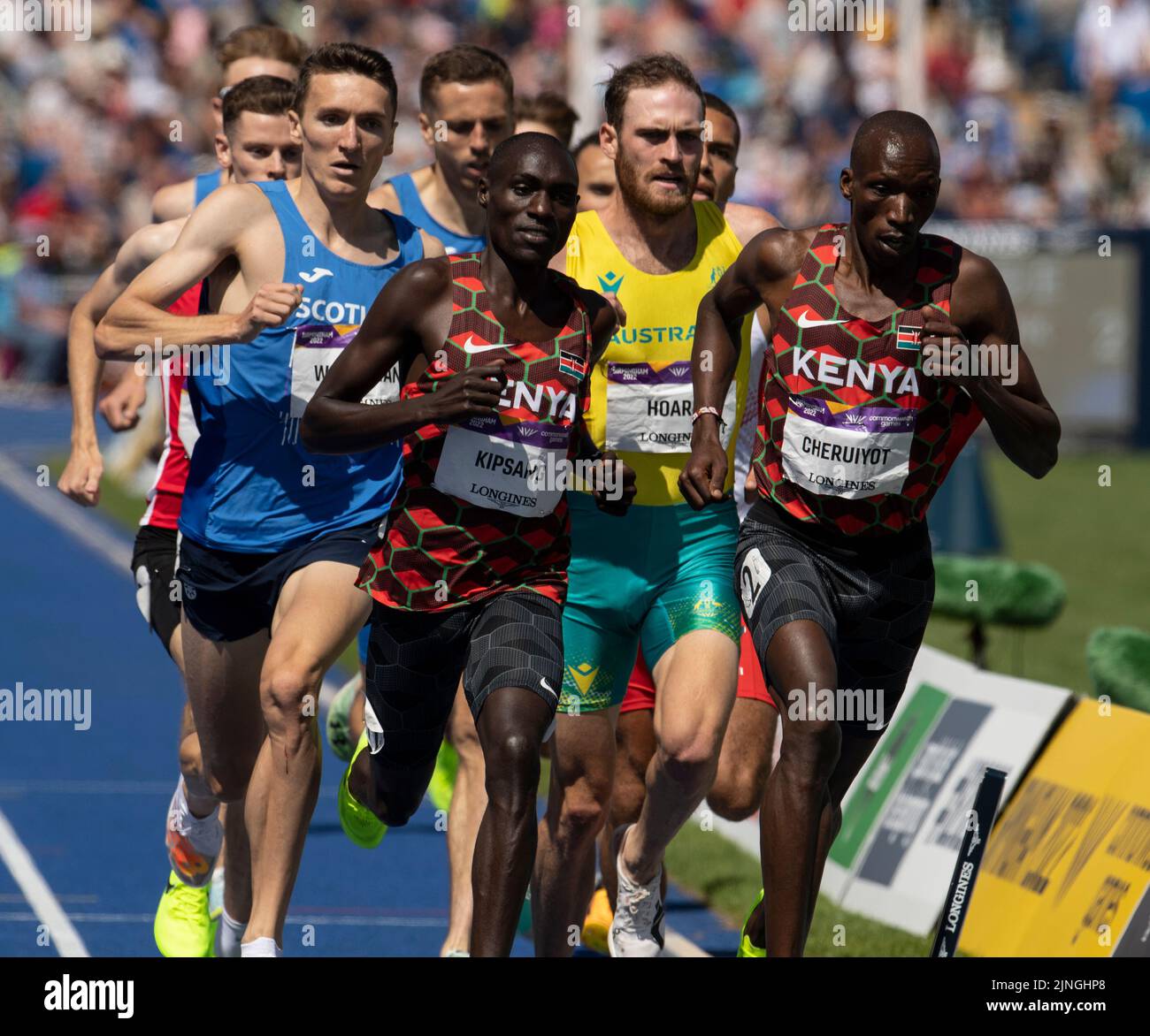 Abel Kipsang and Timothy Cheruiyot of Kenya competing in the men’s ...