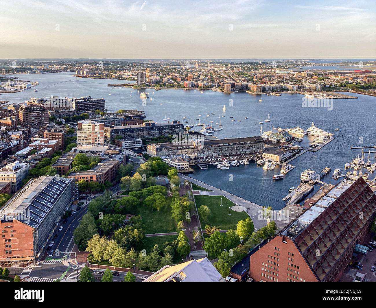 Boston Cityscape Skyline Looking North Towards the North End and ...