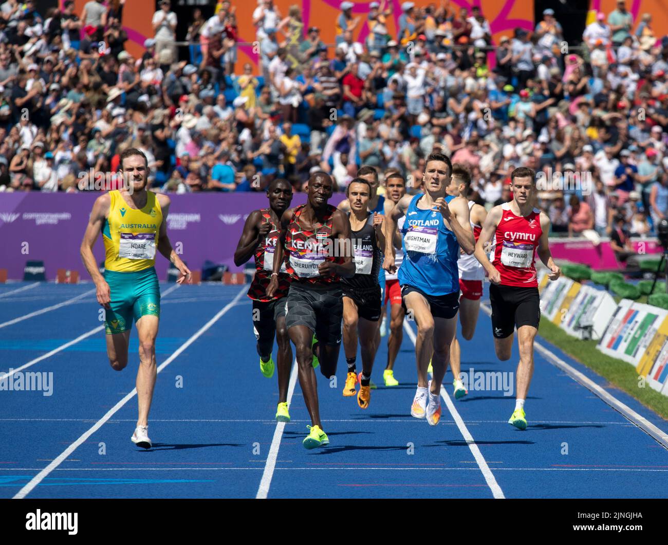 Oliver Hoare of Australia, Timothy Cheruiyot of Kenya and Jake Wightman ...