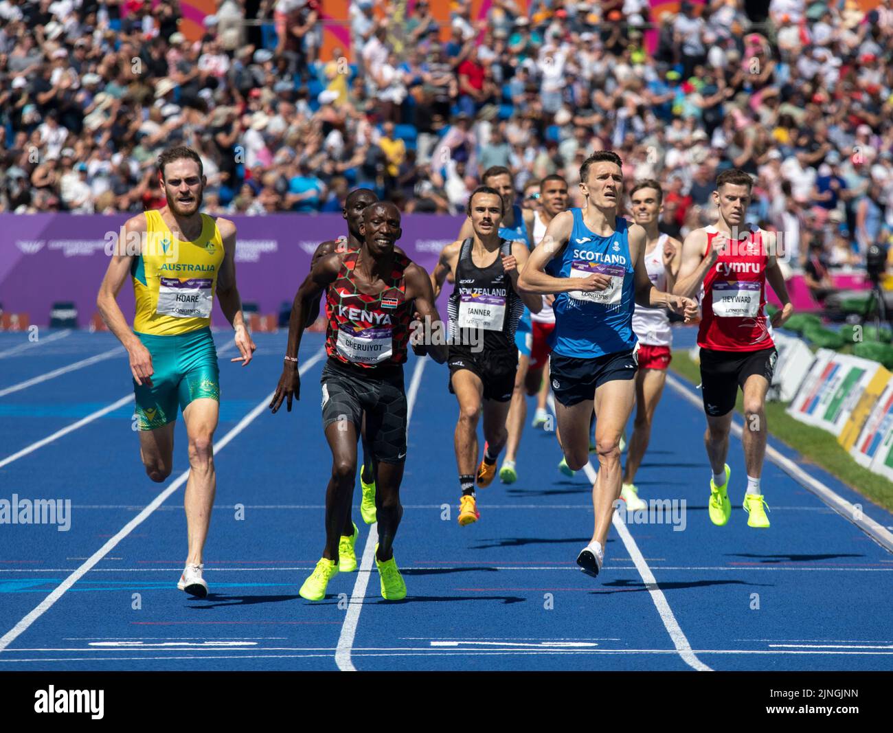 Oliver Hoare of Australia, Timothy Cheruiyot of Kenya and Jake Wightman ...