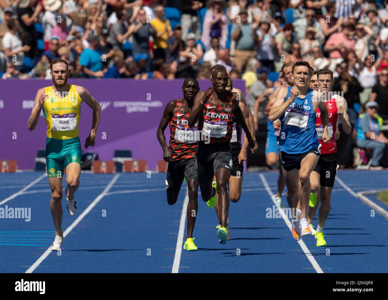 Oliver Hoare of Australia, Timothy Cheruiyot of Kenya and Jake Wightman ...