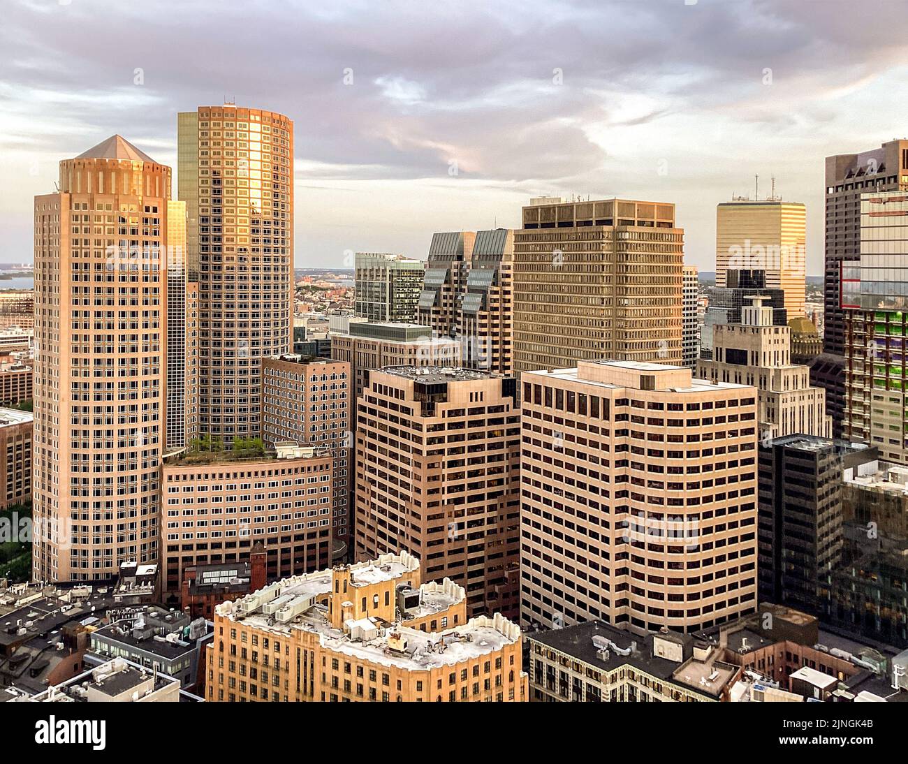 Boston Cityscape Skyline Panorama Looking South Towards the South End ...