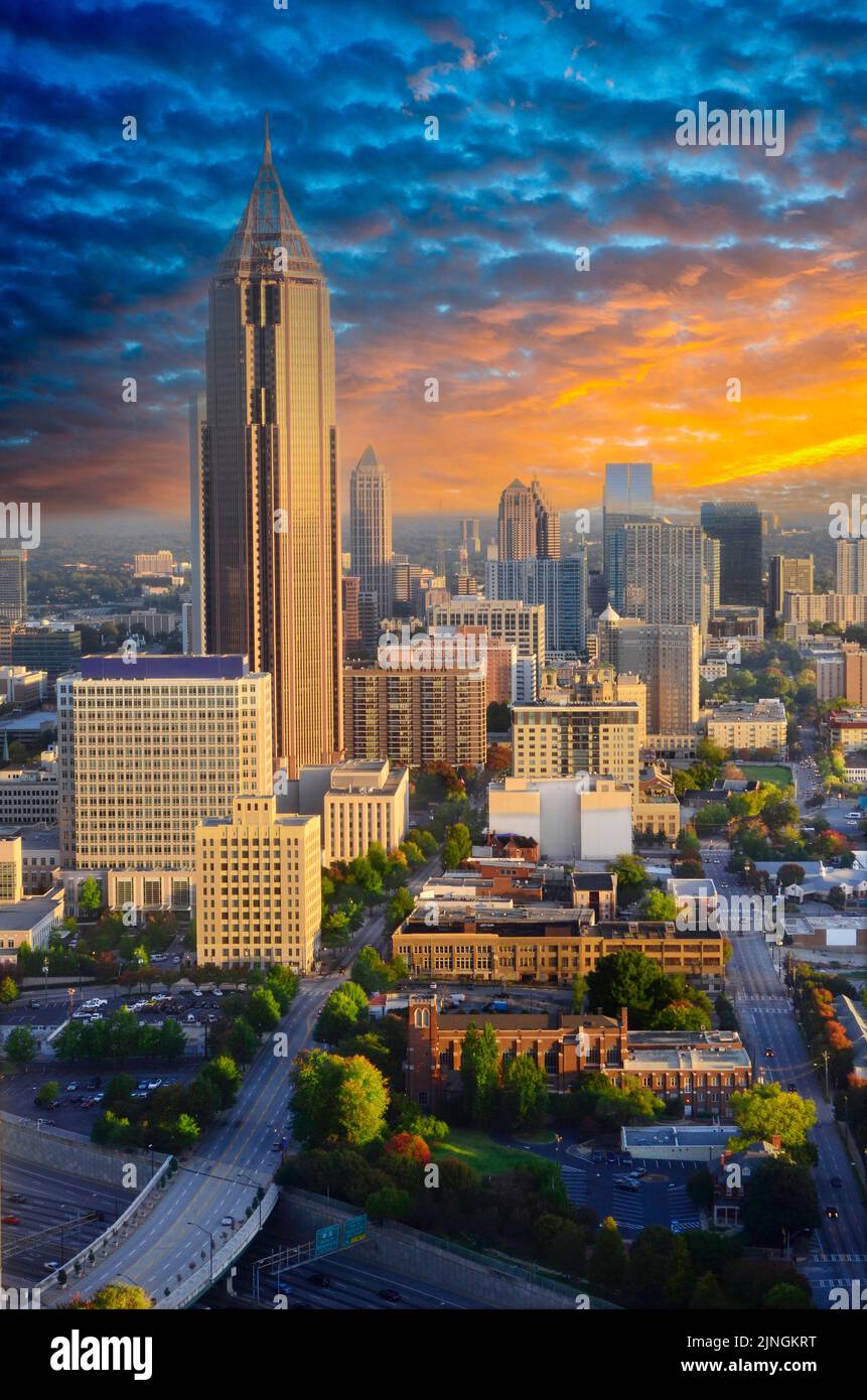 Sunrise skyline atlanta georgia hi-res stock photography and images - Alamy