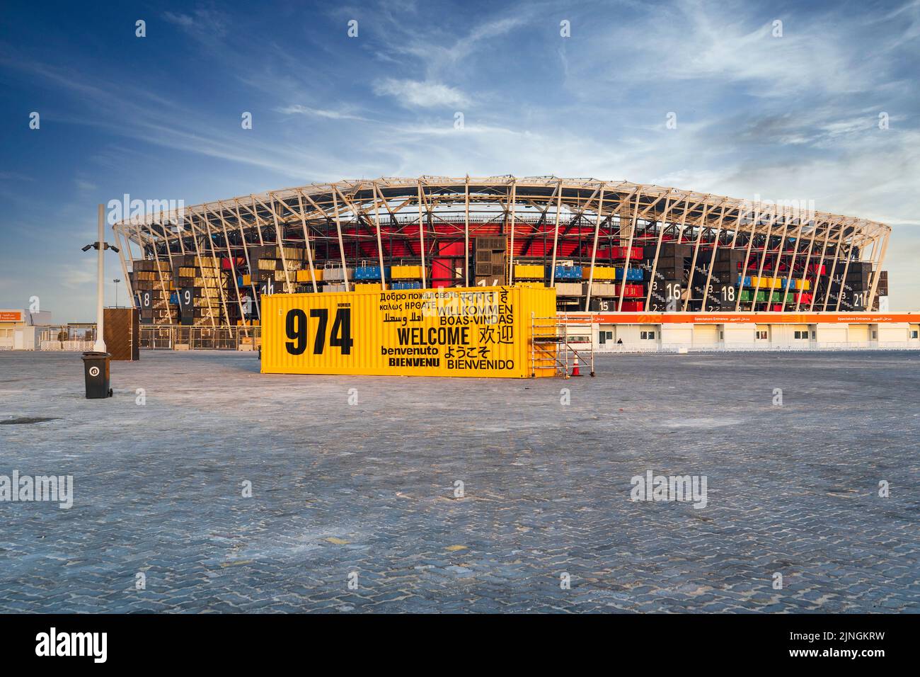 DOHA, QATAR - NOV 26, 2021: Stadium 974, previously known as Ras Abu ...