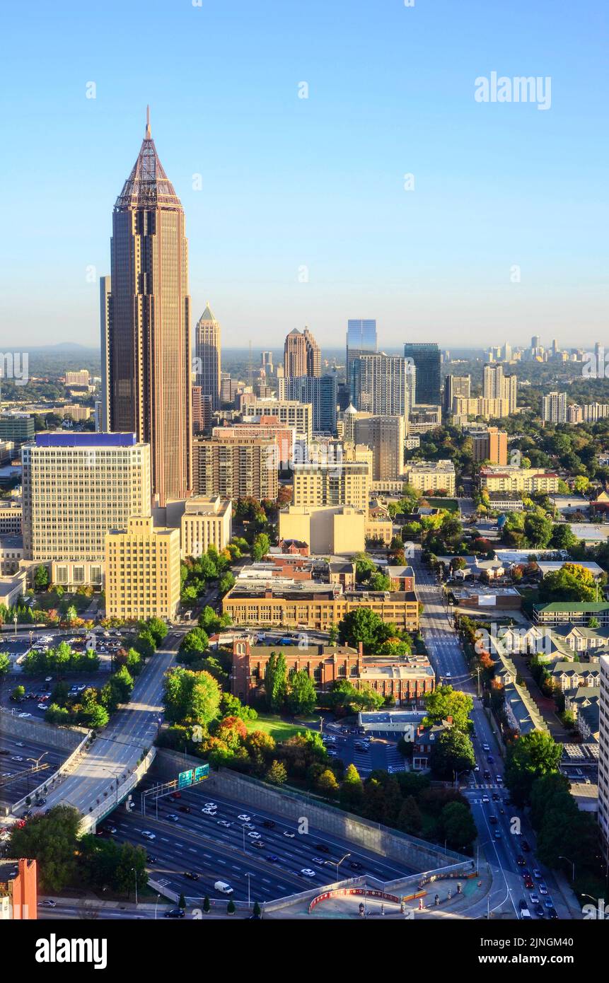 Sunrise, Skyline of Atlanta, Georgia Stock Photo - Alamy