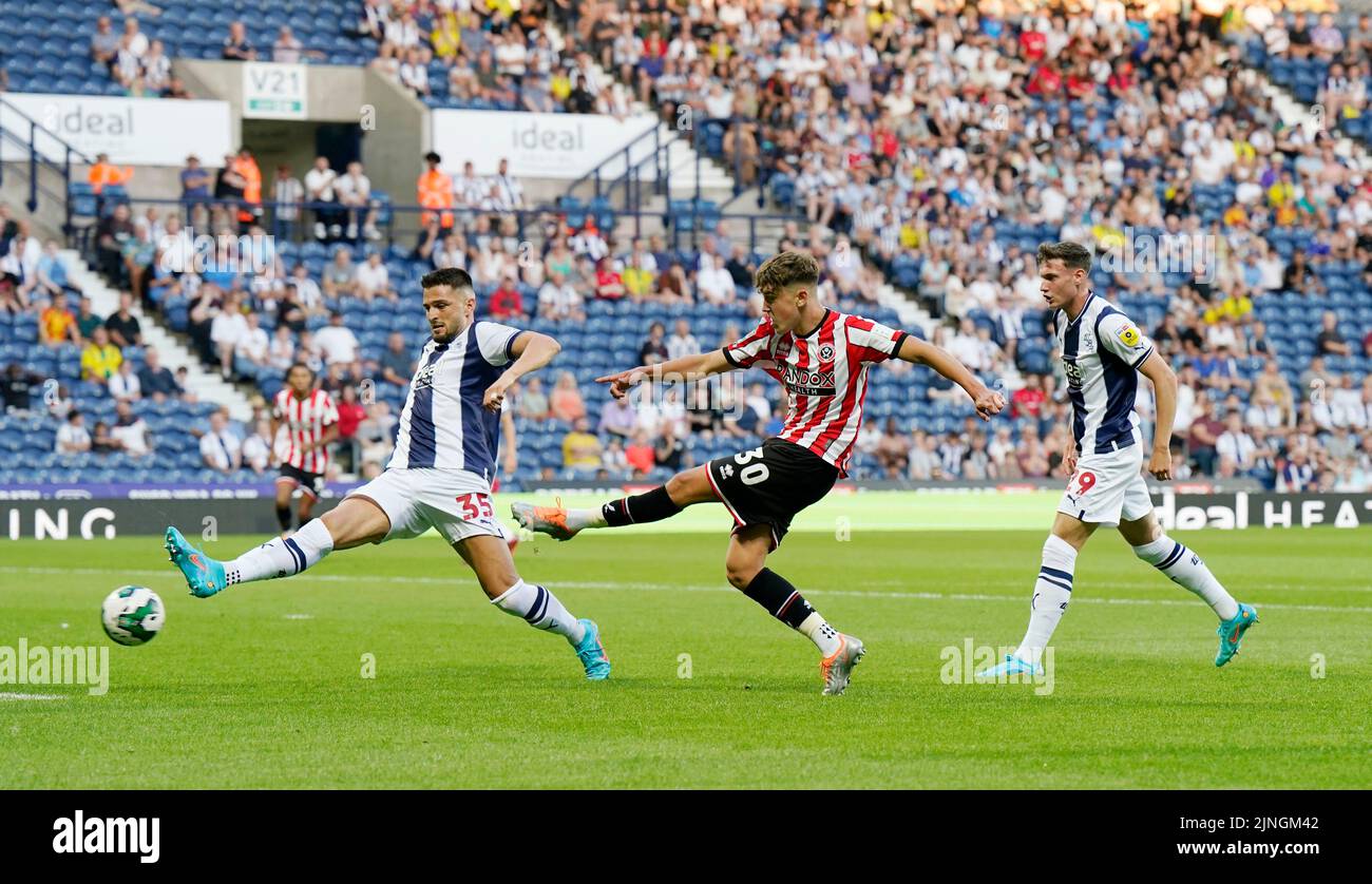 West Bromwich, England, 11th August 2022. Oliver Arblaster of Sheffield ...