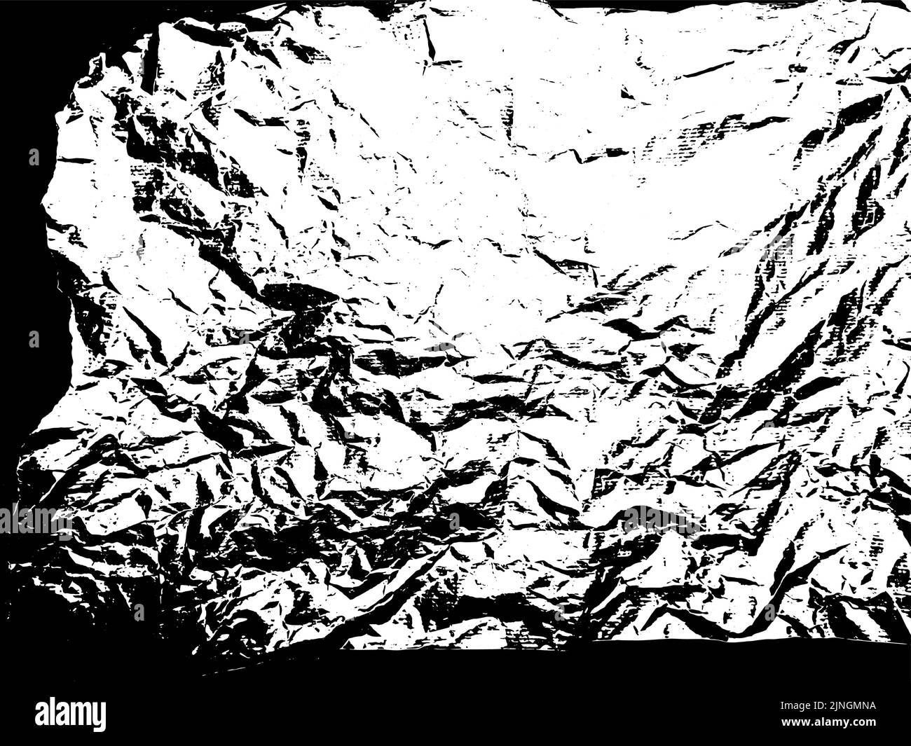 Torn crumpled sheet of white paper. Wrinkled paper Stock Vector Image ...