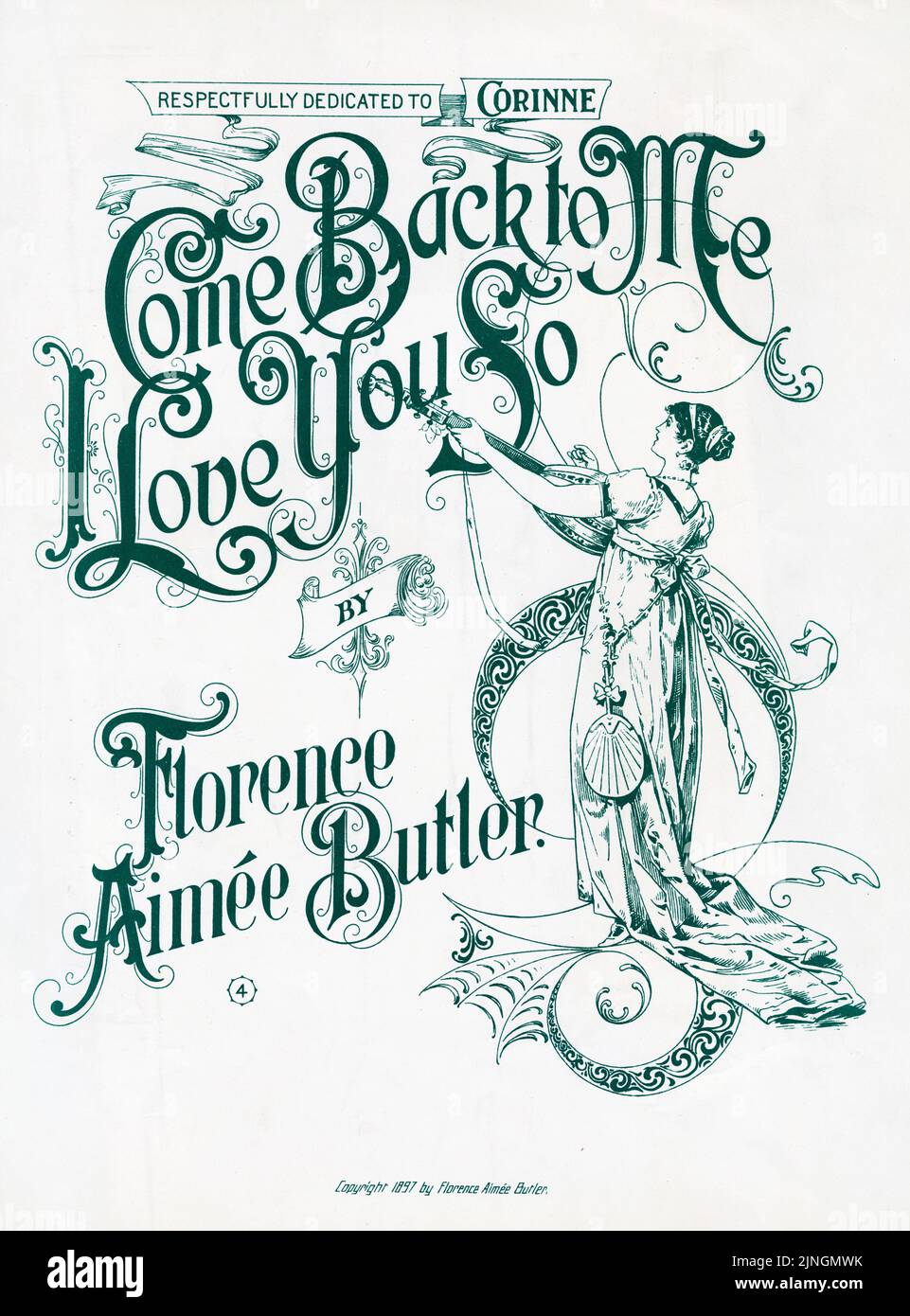 Come back to me I love you so (1897) by Florence Aimee Butler. Sheet ...