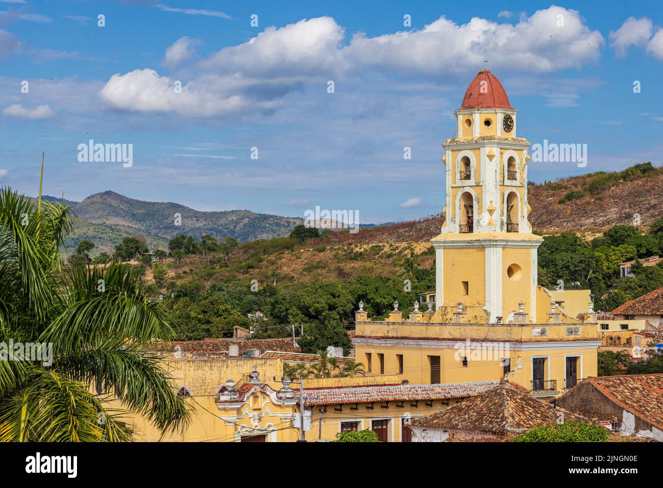 Aerial view of Trinidad skyline including the Convent of Saint Assisi ...