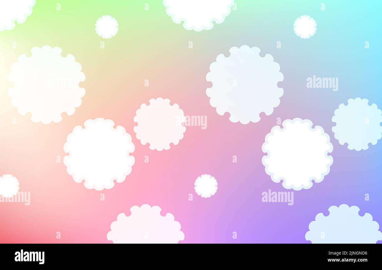 Background material: Illustration of pale rainbow gradation and ...