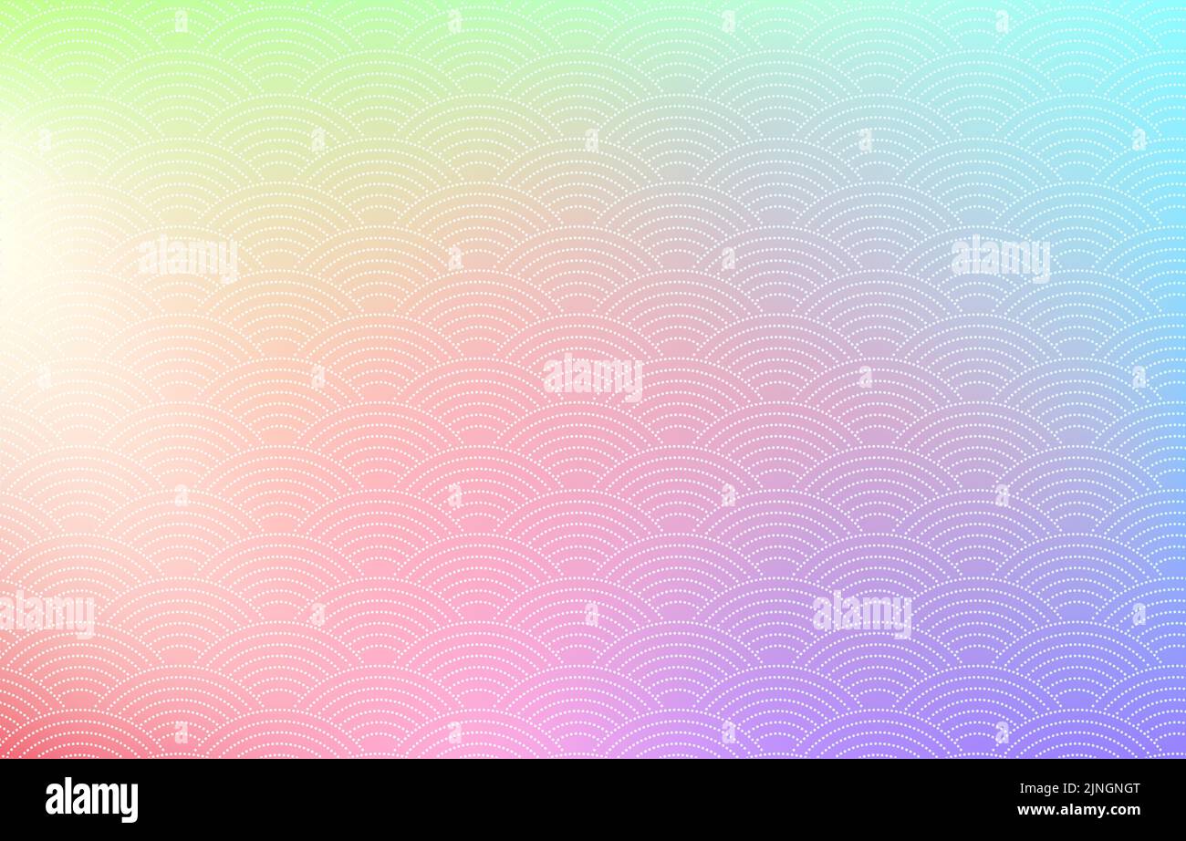 Background material: Illustration of pale rainbow gradation and ...