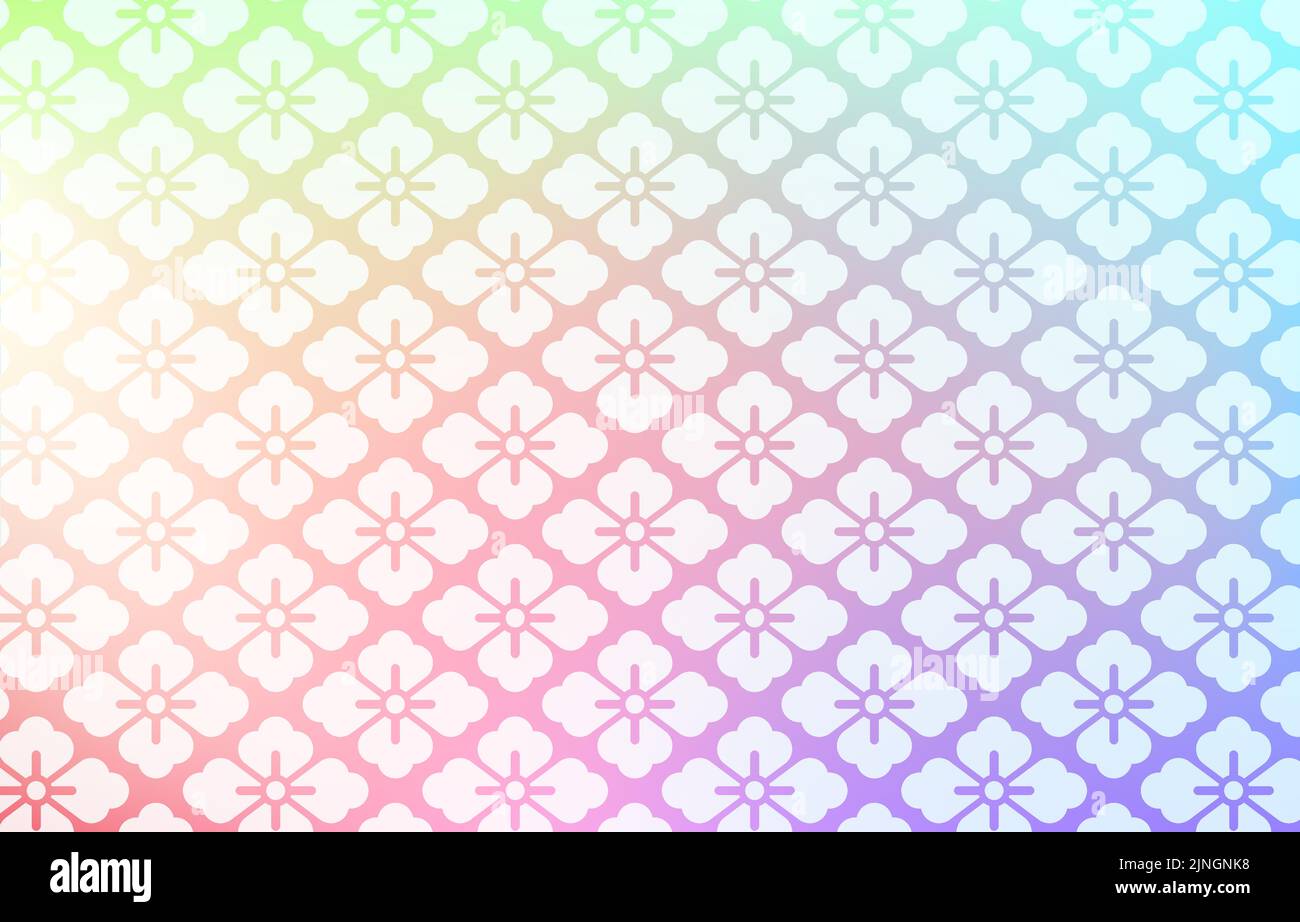 Background material: Illustration of pale rainbow gradation and ...