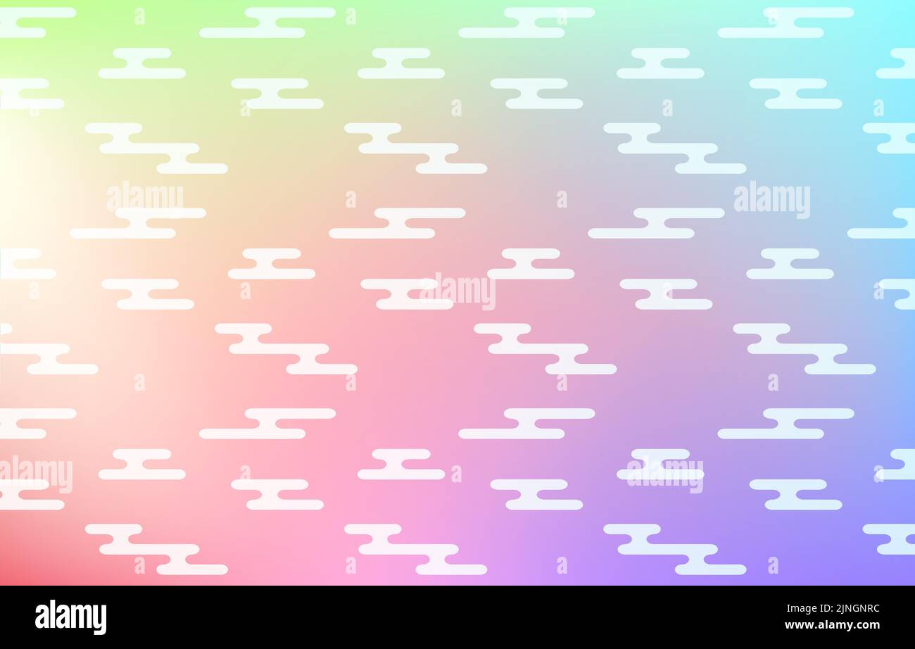 Background material: Illustration of pale rainbow gradation and ...