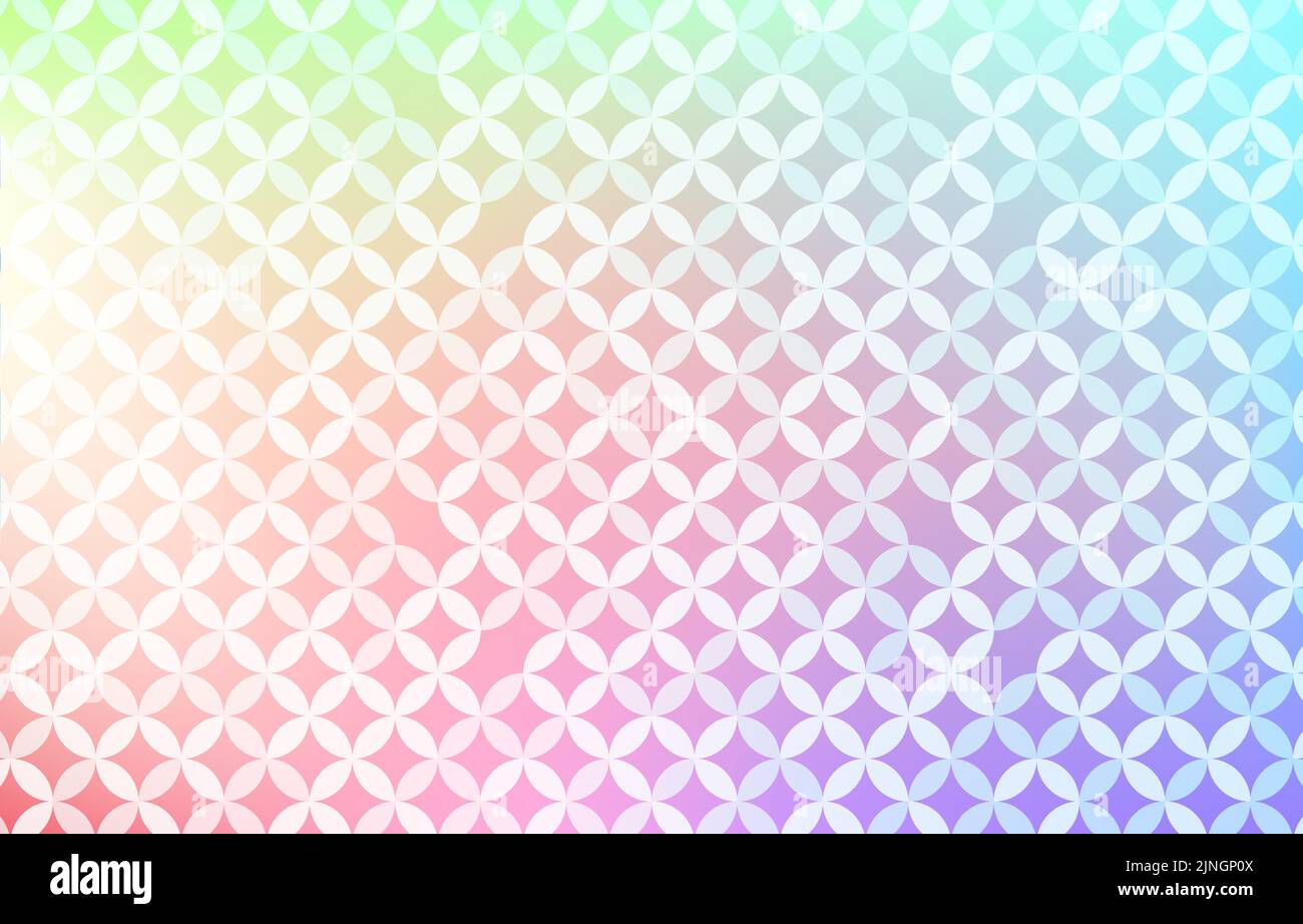 Background material: Illustration of pale rainbow gradation and ...