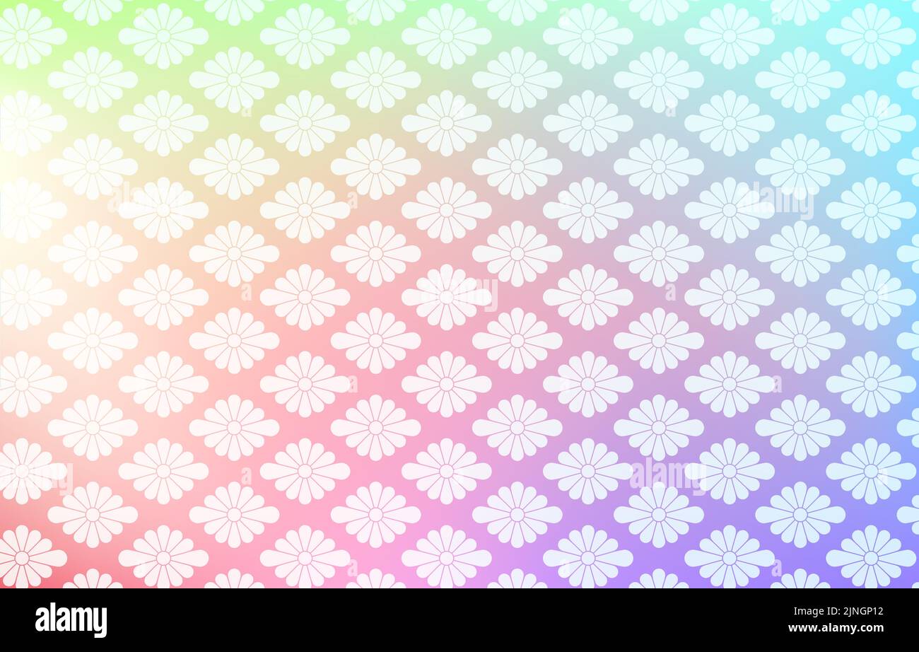 Background material: Illustration of pale rainbow gradation and ...