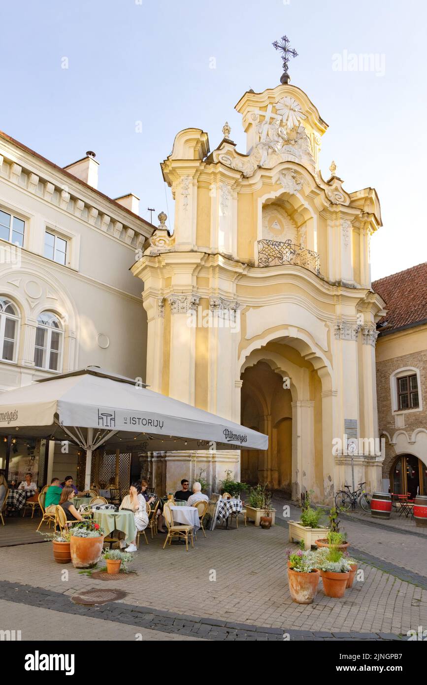 Monastery of the Holy Trinity and the Basilian Gate, and cafe, Vilnius ...