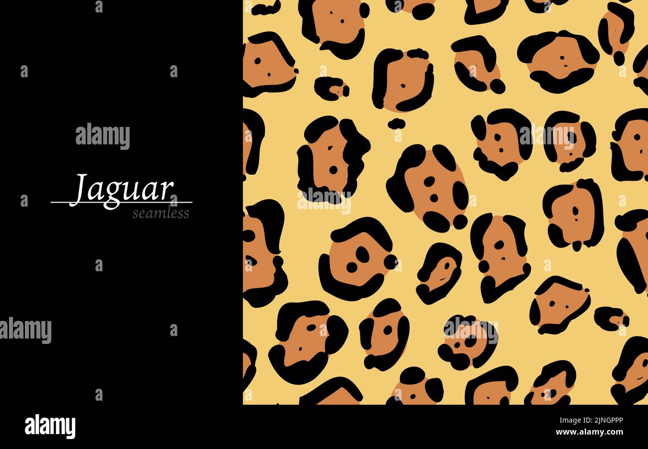 Seamless pattern: Jaguar pattern vector illustration Stock Vector Image ...