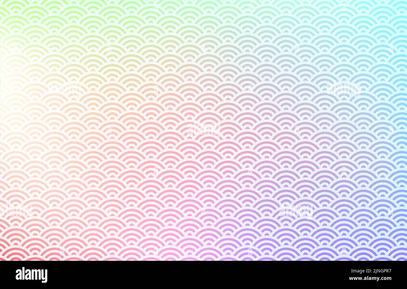 Background material: Illustration of pale rainbow gradation and ...