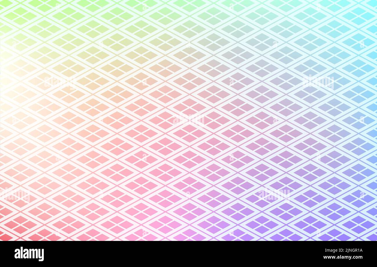 Background material: Illustration of pale rainbow gradation and ...
