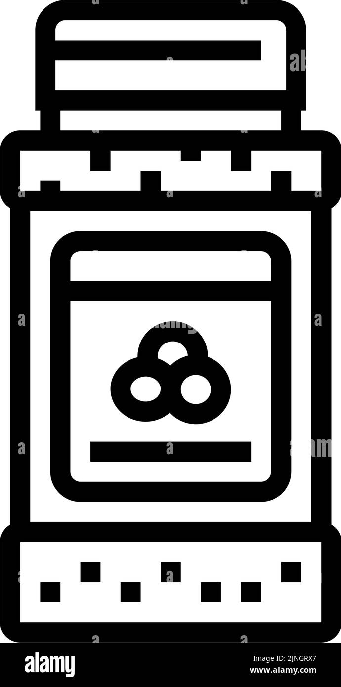 pepper in jar line icon vector illustration Stock Vector Image & Art ...